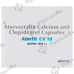 Atorfit CV 10/75mg Capsule 15s – Save 73% on Substitute Medicine