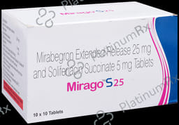 Mirago S 25mg Tablet ER 10s | Uses, Price & Substitutes