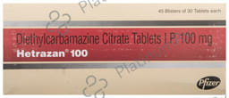 Hetrazan 100mg Tablet 30s | Uses, Price & Substitutes