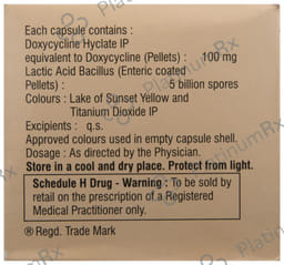 Doxy 1 L Dr Forte 100mg/5B Capsule 10s | Uses, Price & Substitutes