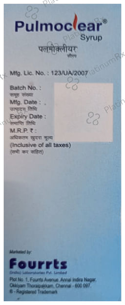 Pulmoclear 2.5mg Syrup 100ml – Save 23% on Substitute Medicine