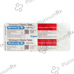 Montek BL 20/10mg Tablet 10s - Save 56% on Substitute Medicine