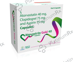 Clopitab CV Gold 40/75/75mg Capsule 10s | Uses, Price & Substitutes