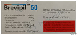 Brevipil 50mg Tablet 10s – Save 36% on Substitute Medicine