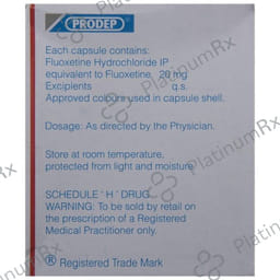 Prodep 20mg Capsule 10s: View Uses, Side Effects, Price and Substitute ...