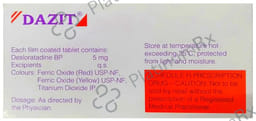 Dazit 5mg Tablet 15s | Uses, Price & Substitutes
