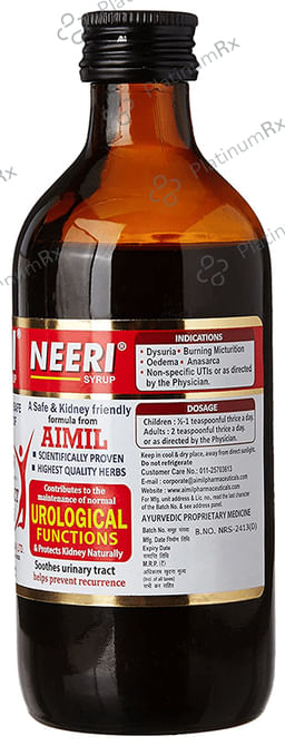 Neeri Syrup 200ml – Uses, Price, Side Effects | PlatinumRx