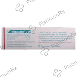 Nitrosun 10 Tablet – Uses, Price, Side Effects | PlatinumRx